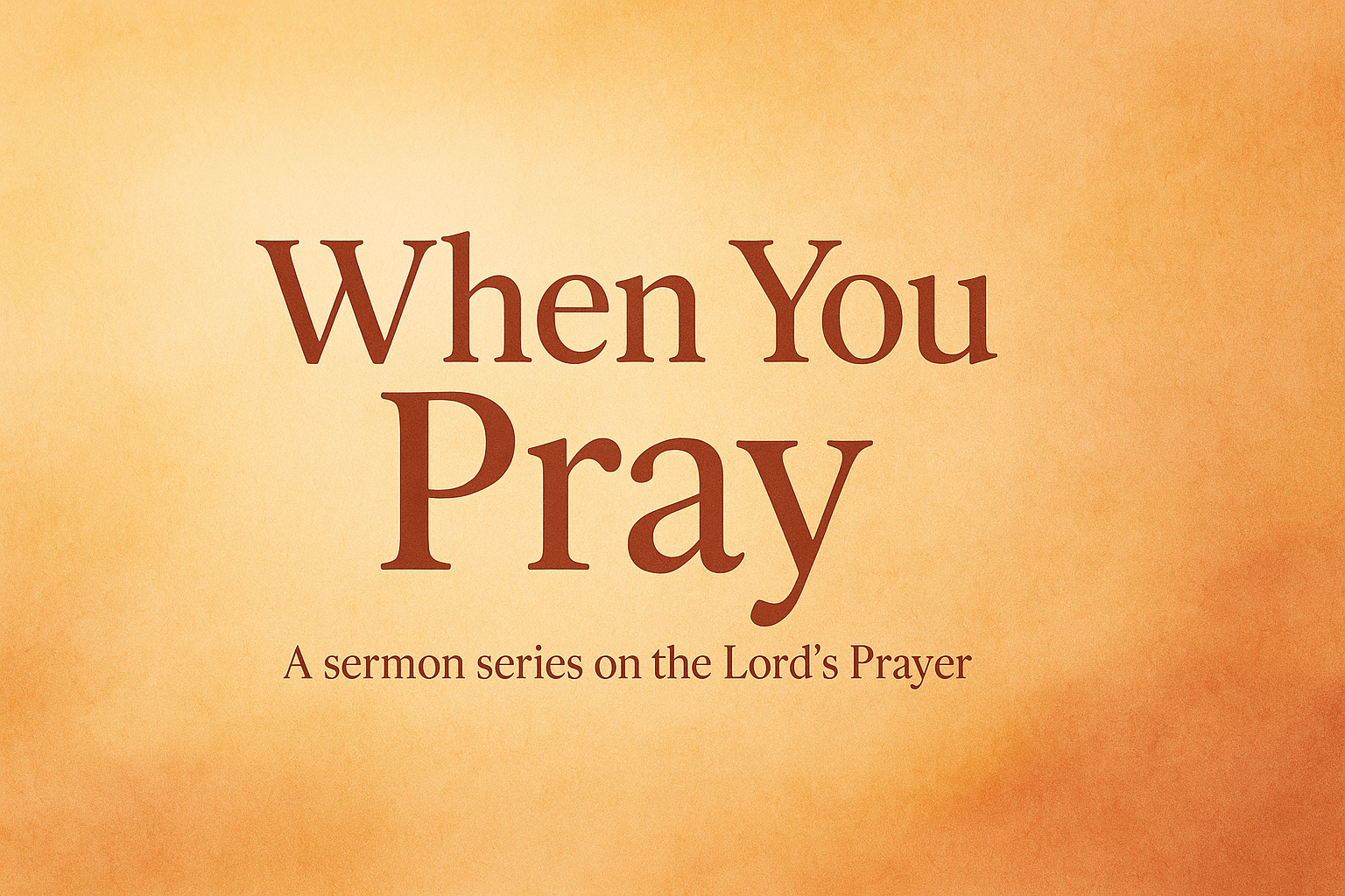 Sermon - Lead us not into Temptation but Deliver Us... - KJ Tromp